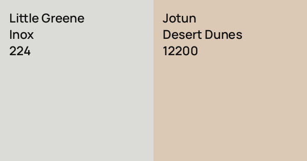 Little Greene Inox vs. Jotun Desert Dunes comparison