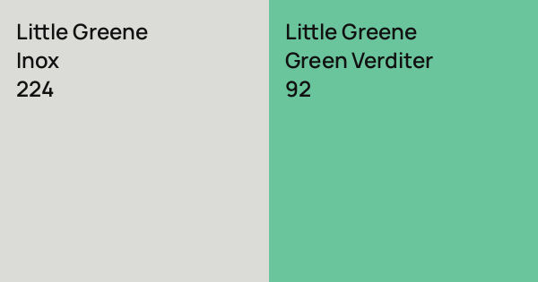 Little Greene Inox vs. Little Greene Green Verditer comparison