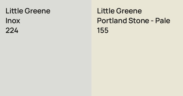 Little Greene Inox vs. Little Greene Portland Stone - Pale comparison