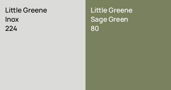 Little Greene Inox vs. Little Greene Sage Green comparison