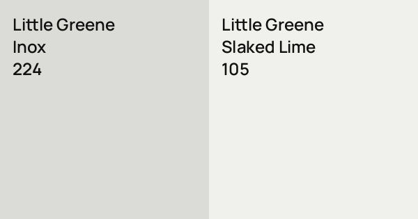 Little Greene Inox vs. Little Greene Slaked Lime comparison