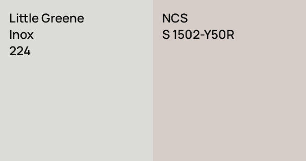 Little Greene Inox vs. NCS S 1502-Y50R comparison
