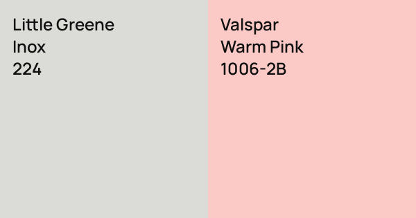 Little Greene Inox vs. Valspar Warm Pink comparison