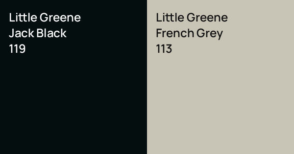 Little Greene Jack Black vs. Little Greene French Grey comparison