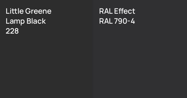 Little Greene Lamp Black vs. RAL Effect RAL 790-4 comparison