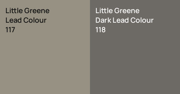 Little Greene Lead Colour vs. Little Greene Dark Lead Colour comparison