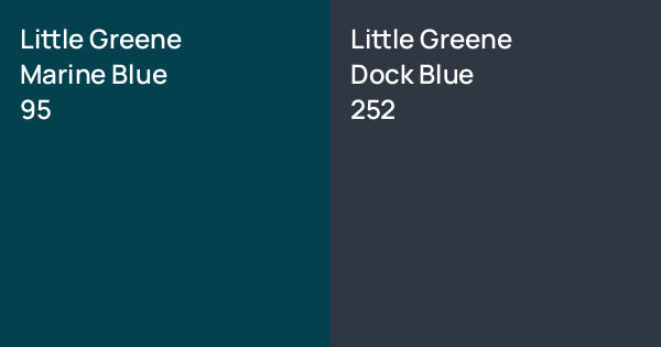 Little Greene Marine Blue vs. Little Greene Dock Blue comparison