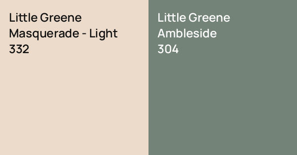 Little Greene Masquerade - Light vs. Little Greene Ambleside comparison