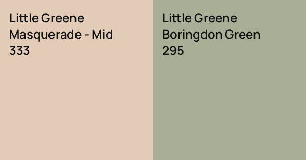 Little Greene Masquerade - Mid vs. Little Greene Boringdon Green comparison
