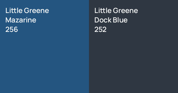 Little Greene Mazarine vs. Little Greene Dock Blue comparison