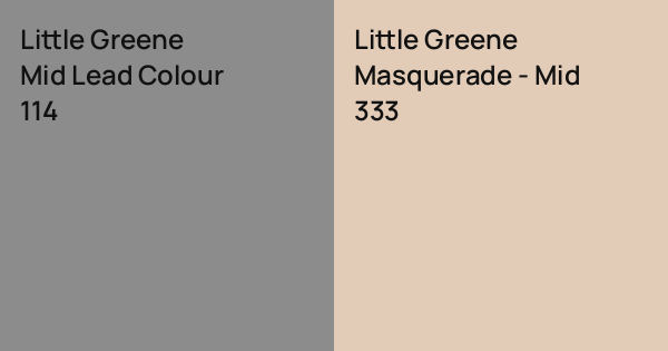 Little Greene Mid Lead Colour vs. Little Greene Masquerade - Mid comparison