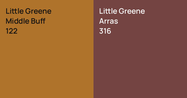 Little Greene Middle Buff vs. Little Greene Arras comparison