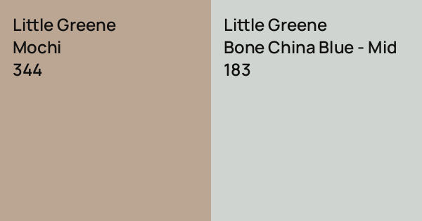 Little Greene Mochi vs. Little Greene Bone China Blue - Mid comparison
