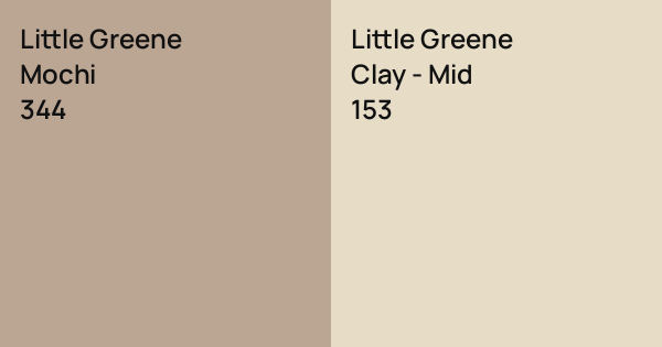 Little Greene Mochi vs. Little Greene Clay - Mid comparison
