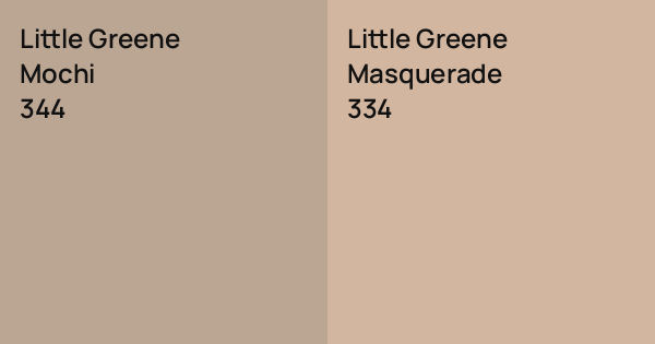 Little Greene Mochi vs. Little Greene Masquerade comparison