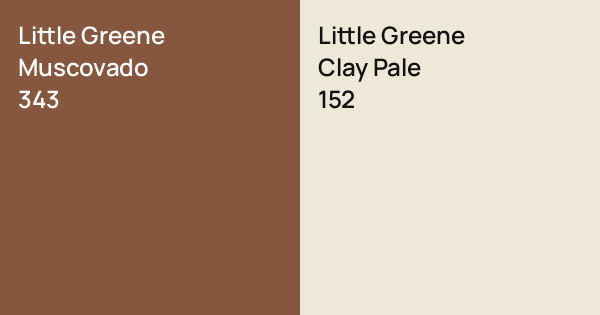 Little Greene Muscovado vs. Little Greene Clay Pale comparison