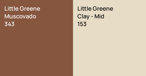 Little Greene Muscovado vs. Little Greene Clay - Mid comparison