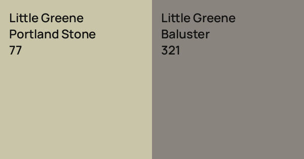 Little Greene Portland Stone vs. Little Greene Baluster comparison
