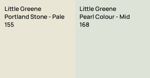 Little Greene Portland Stone - Pale vs. Little Greene Pearl Colour ...