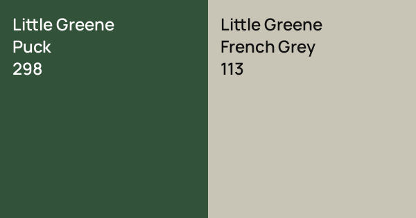 Little Greene Puck vs. Little Greene French Grey comparison