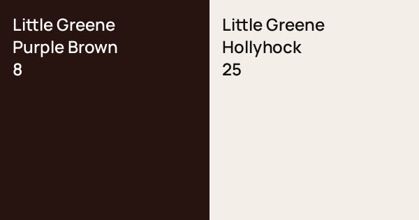 Little Greene Purple Brown vs. Little Greene Hollyhock comparison