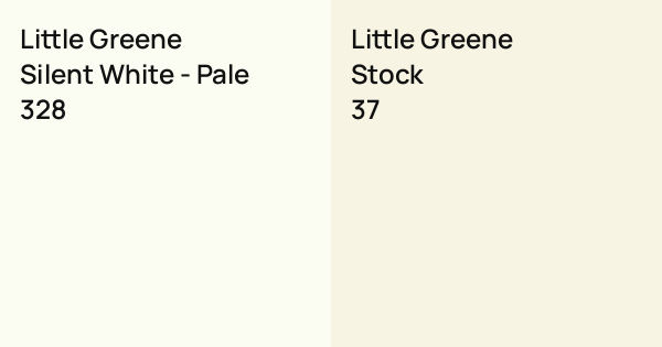 Little Greene Silent White - Pale vs. Little Greene Stock comparison