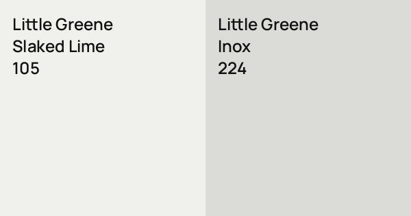 Little Greene Slaked Lime vs. Little Greene Inox comparison