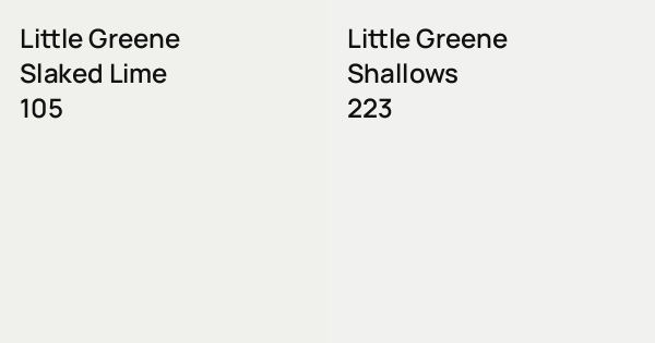 Little Greene Slaked Lime vs. Little Greene Shallows comparison