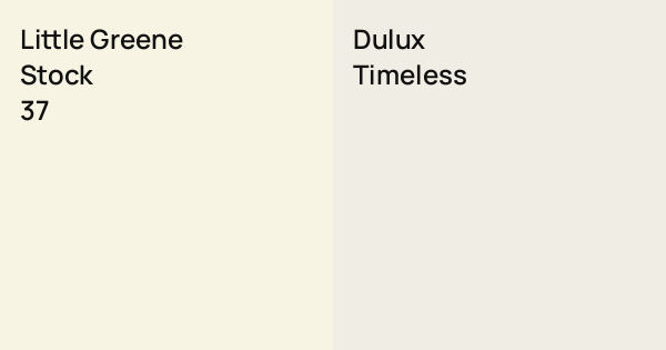 Little Greene Stock vs. Dulux Timeless comparison