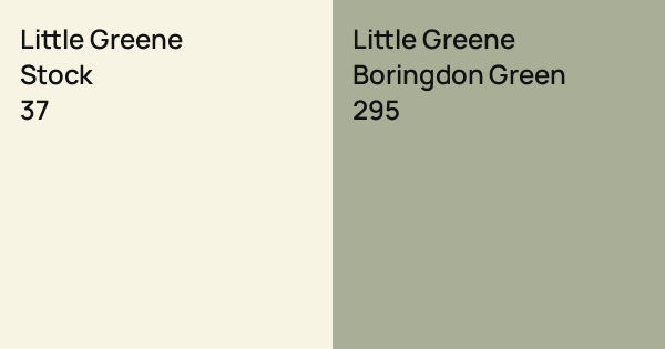 Little Greene Stock vs. Little Greene Boringdon Green comparison