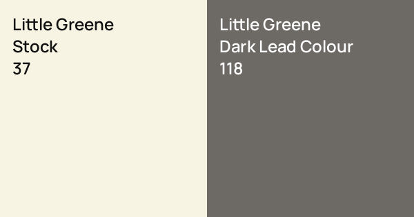Little Greene Stock vs. Little Greene Dark Lead Colour comparison