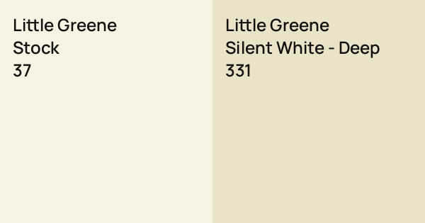 Little Greene Stock vs. Little Greene Silent White - Deep comparison