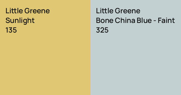 Little Greene Sunlight vs. Little Greene Bone China Blue - Faint comparison