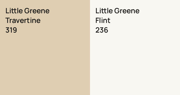 Little Greene Travertine vs. Little Greene Flint comparison
