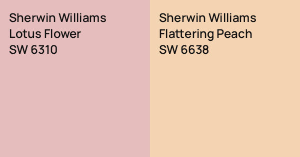 Sherwin Williams Lotus Flower vs. Sherwin Williams Flattering Peach ...