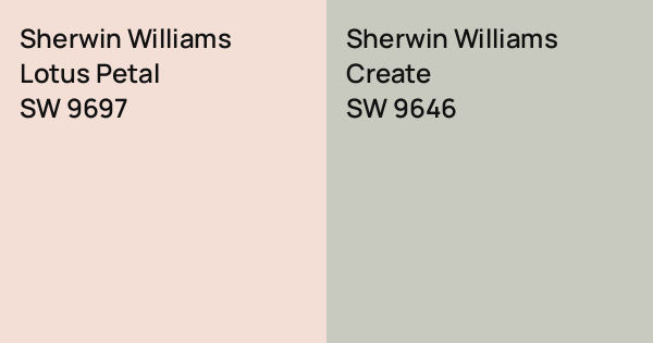 Sherwin Williams Lotus Petal vs. Sherwin Williams Create comparison
