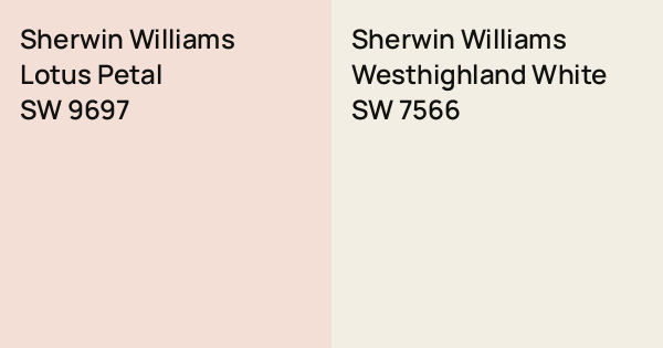 Sherwin Williams Lotus Petal vs. Sherwin Williams Westhighland White ...