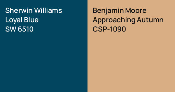 Sherwin Williams Loyal Blue vs. Benjamin Moore Approaching Autumn ...