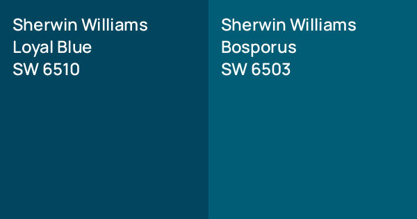 Sherwin Williams Loyal Blue vs. Sherwin Williams Bosporus comparison