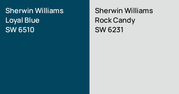 Sherwin Williams Loyal Blue vs. Sherwin Williams Rock Candy comparison
