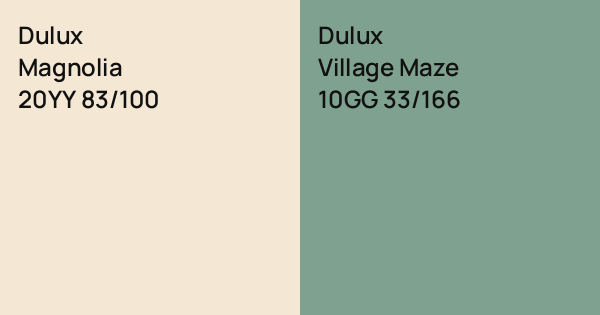 Dulux Magnolia vs. Dulux Village Maze comparison