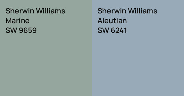 Sherwin Williams Marine vs. Sherwin Williams Aleutian comparison
