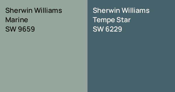 Sherwin Williams Marine vs. Sherwin Williams Tempe Star comparison