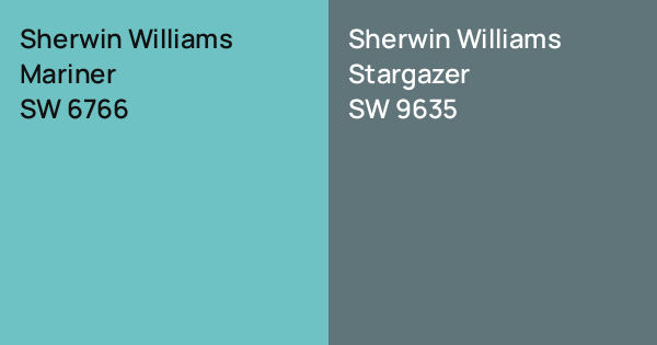 Sherwin Williams Mariner vs. Sherwin Williams Stargazer comparison