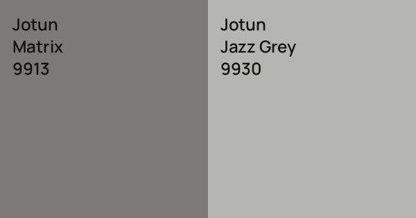 Jotun Matrix vs. Jotun Jazz Grey comparison