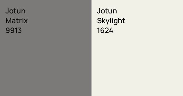 Jotun Matrix vs. Jotun Skylight comparison
