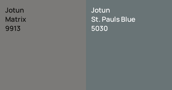 Jotun Matrix vs. Jotun St. Pauls Blue comparison