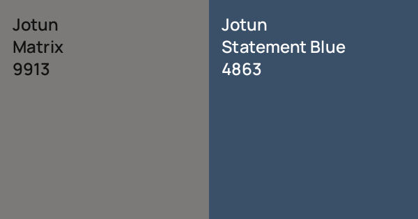 Jotun Matrix vs. Jotun Statement Blue comparison