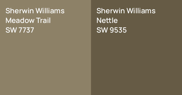 Sherwin Williams Meadow Trail vs. Sherwin Williams Nettle comparison