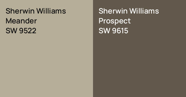 Sherwin Williams Meander vs. Sherwin Williams Prospect comparison